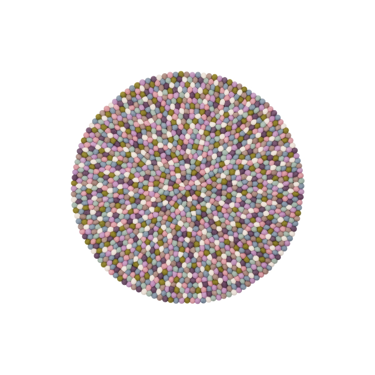 Greta Filzkugelteppich rund von myfelt | Connox