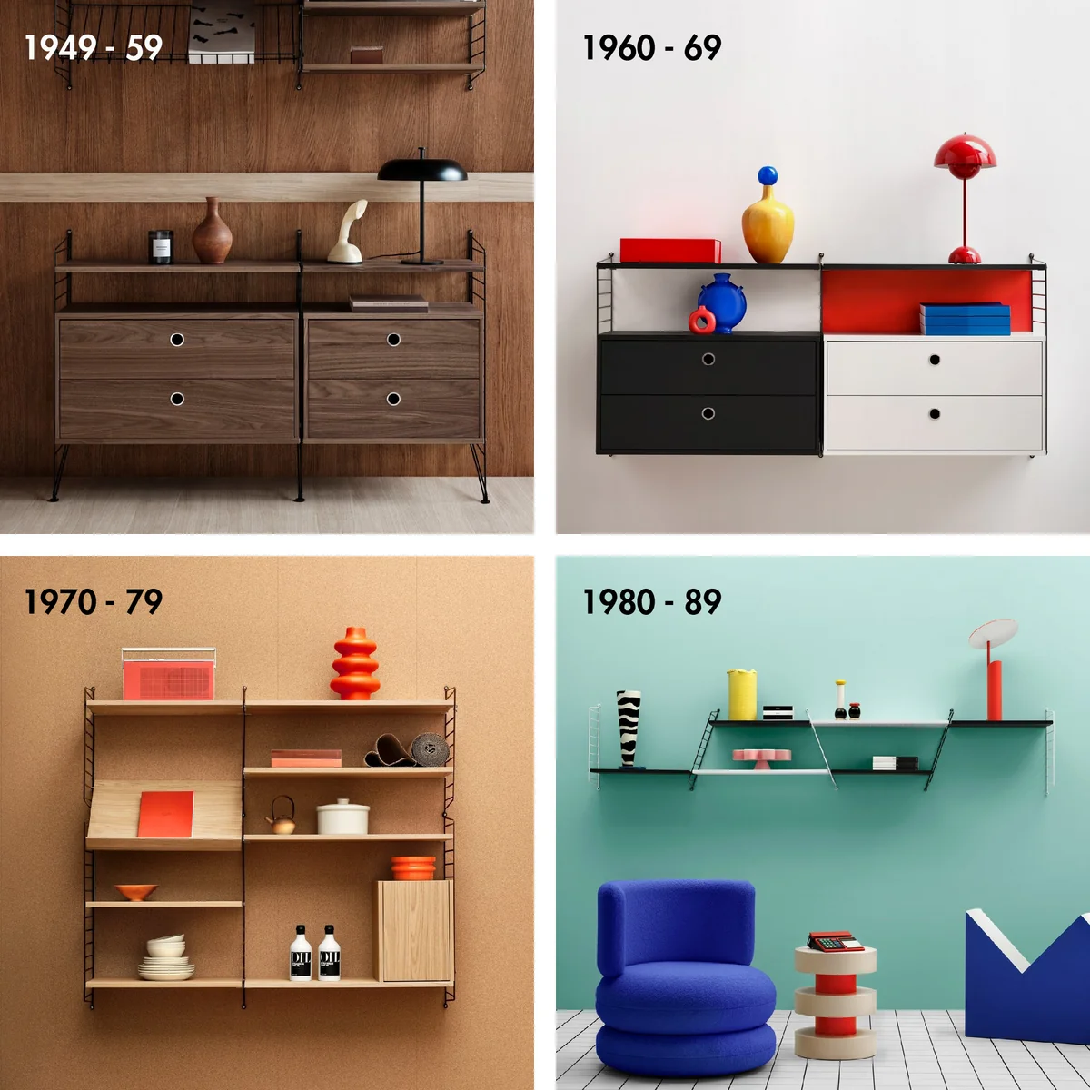 1949-2024 Wandregal von String | Connox