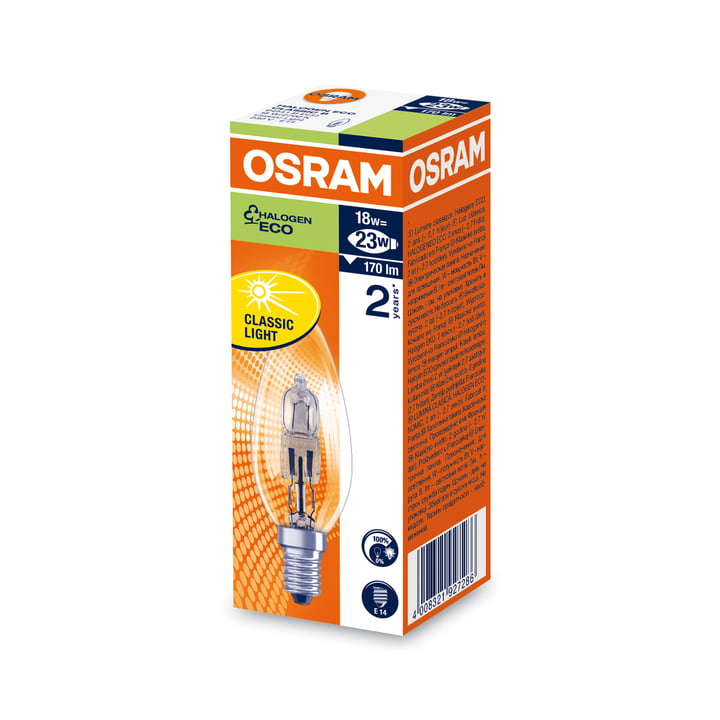 Halogen-Kerze Classic B Eco - E14 von Osram Halogen-Kerze Classic B Eco - E14 von Osram
