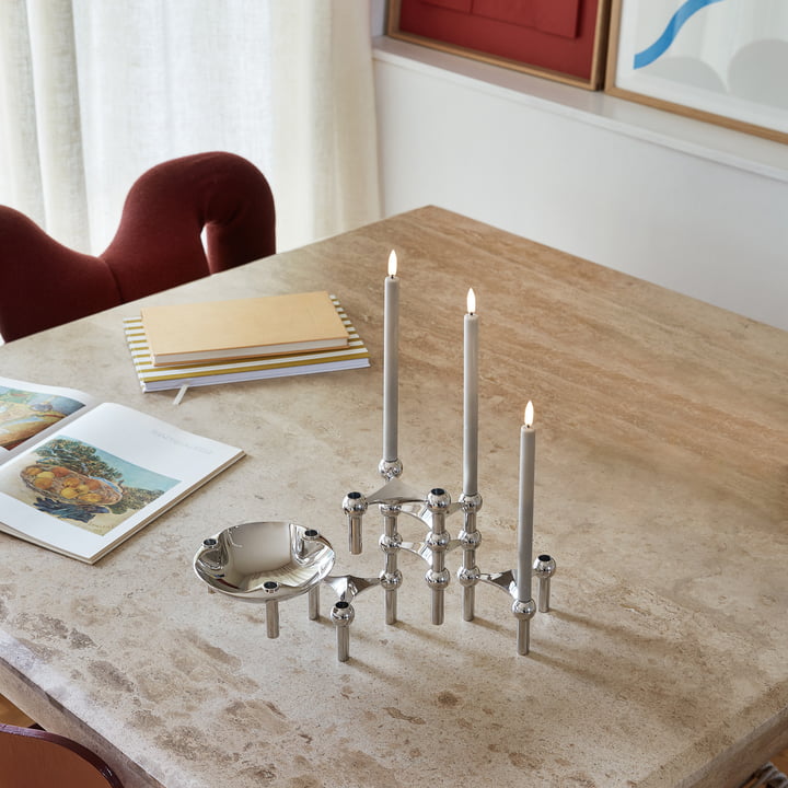 Stoff Nagel Kerzenhalter im Set | Connox